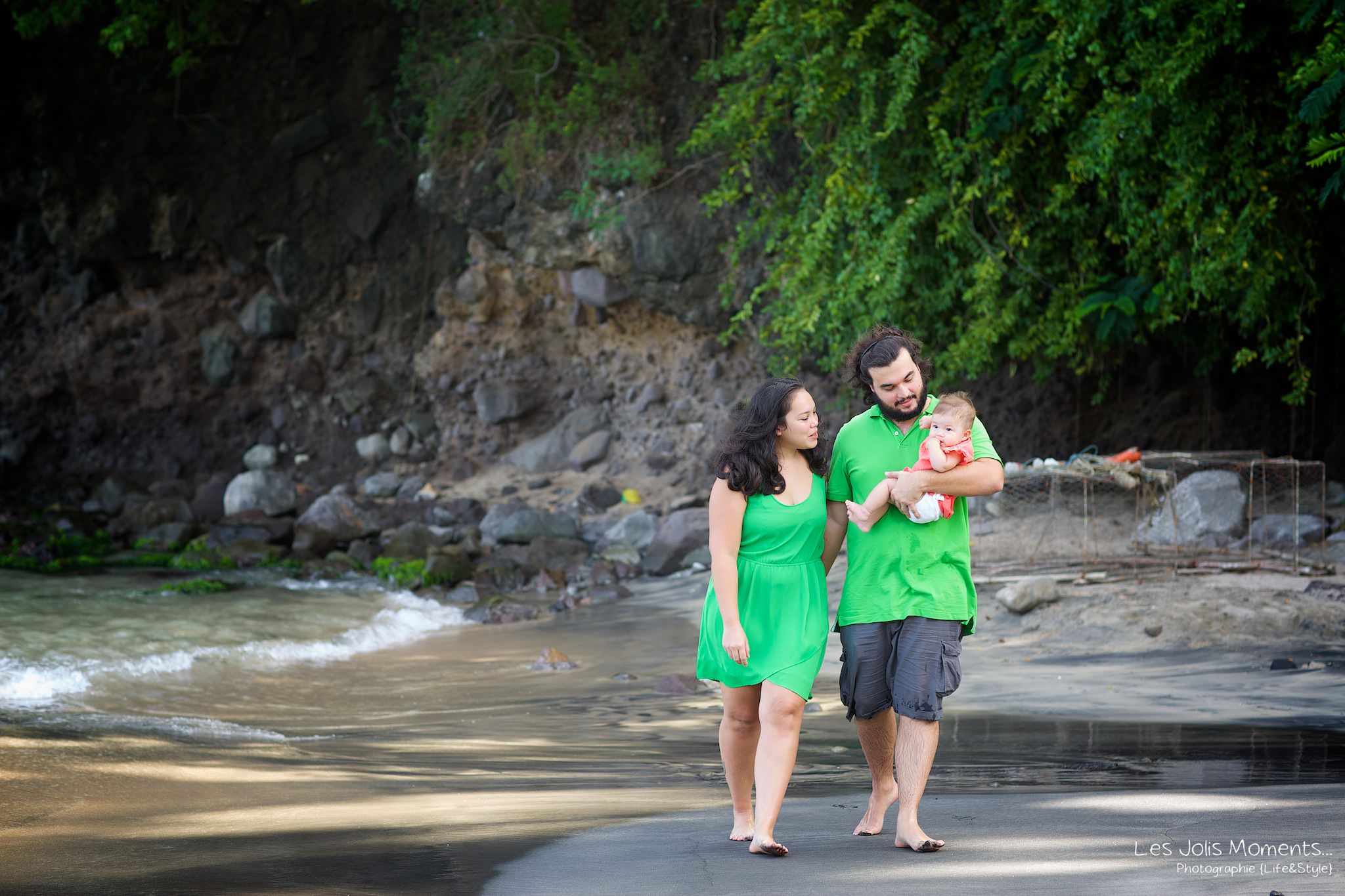 Séance Photo avec bébé à la plage Martinique
