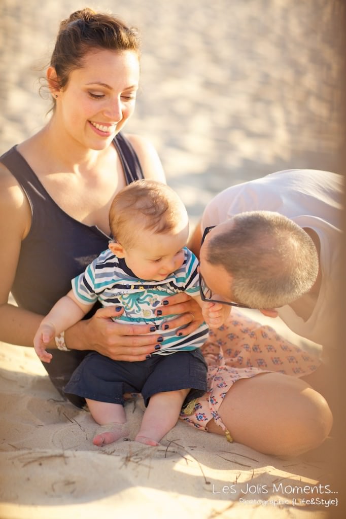 Séance en famille avec bébé dans les Landes
