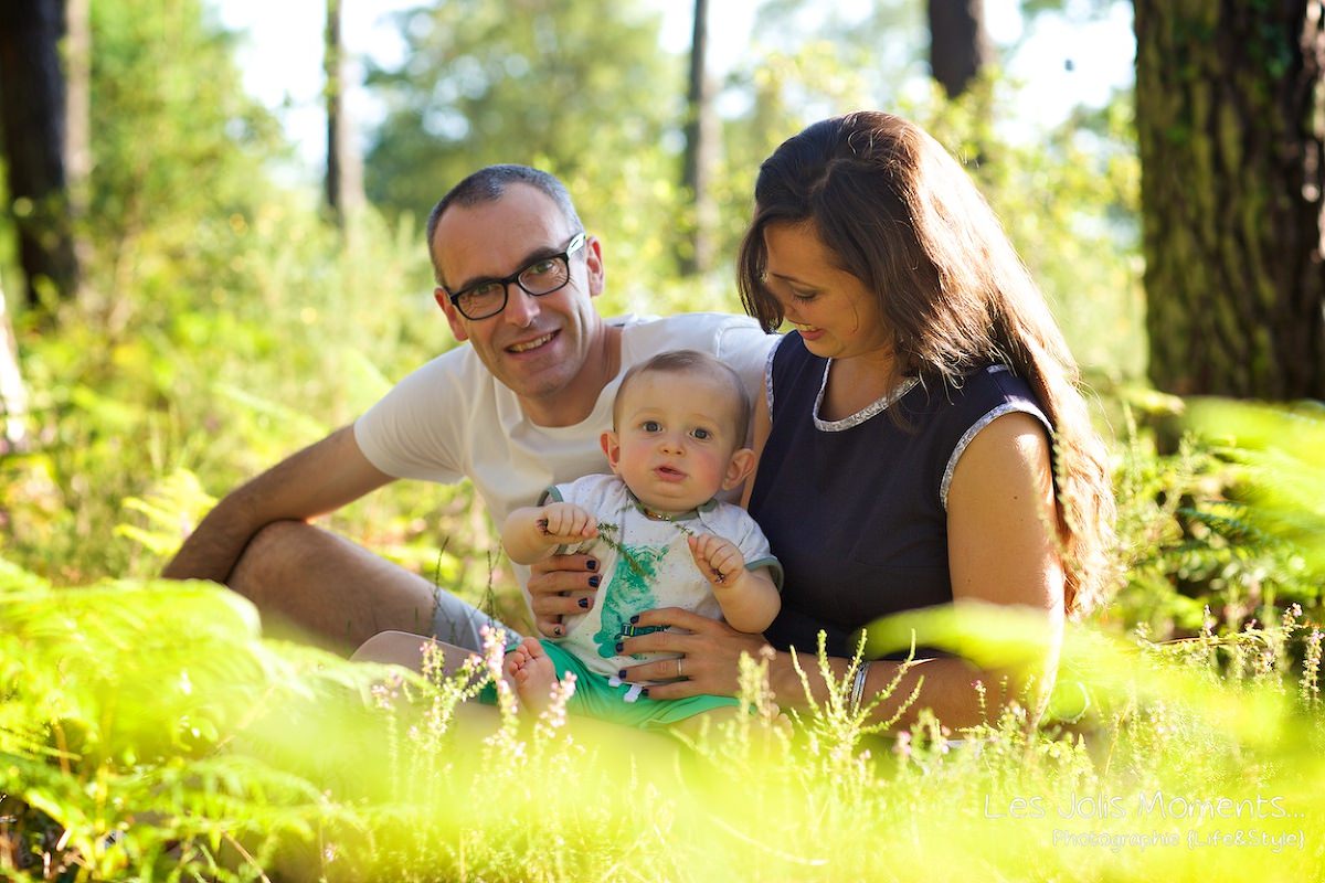 Séance en famille avec bébé dans les Landes